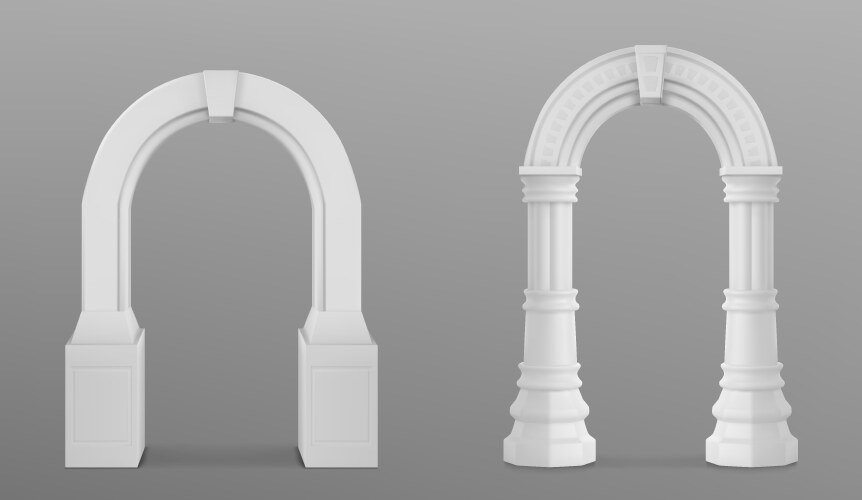 Ancient roman arch with decorative ornate Vector Image