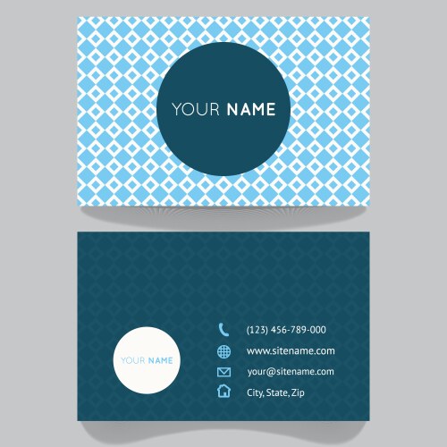 Business card pattern blue 12 Royalty Free Vector Image