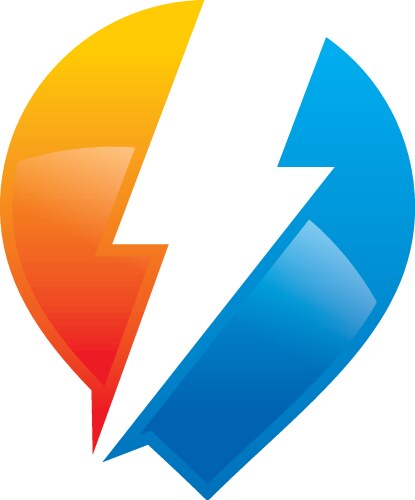 Bolt icon graphic design template Royalty Free Vector Image