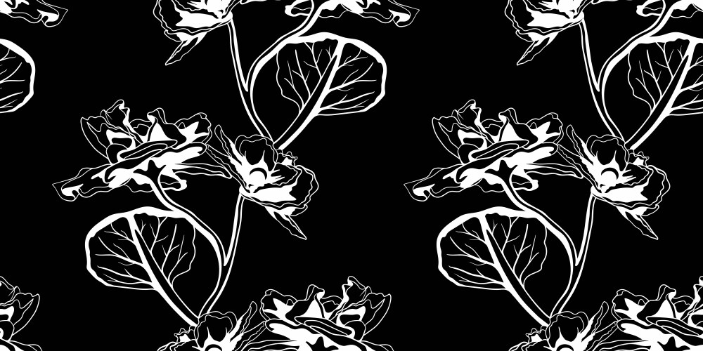 Hand drawn floral pattern design flower drawing Vector Image