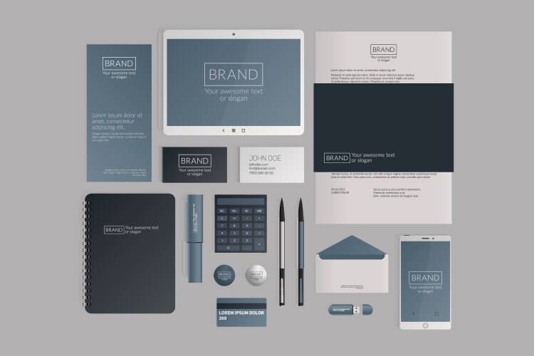 Corporate identity design template Royalty Free Vector Image