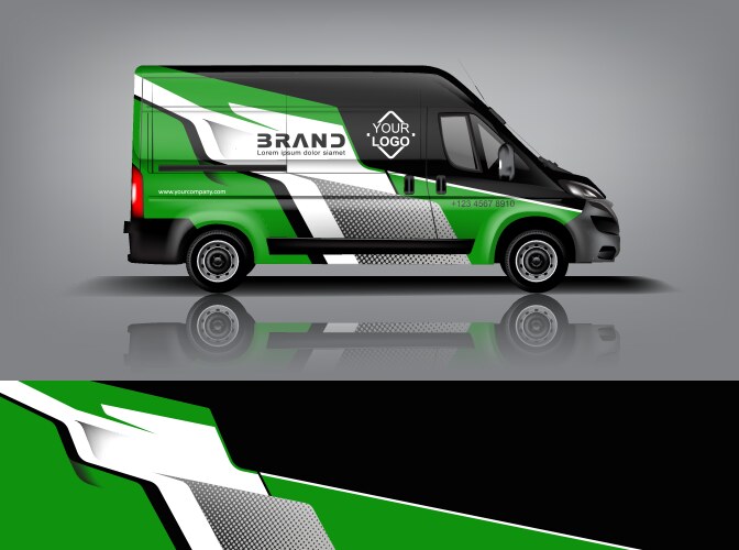 Wrap car decal design custom livery race rally Vector Image