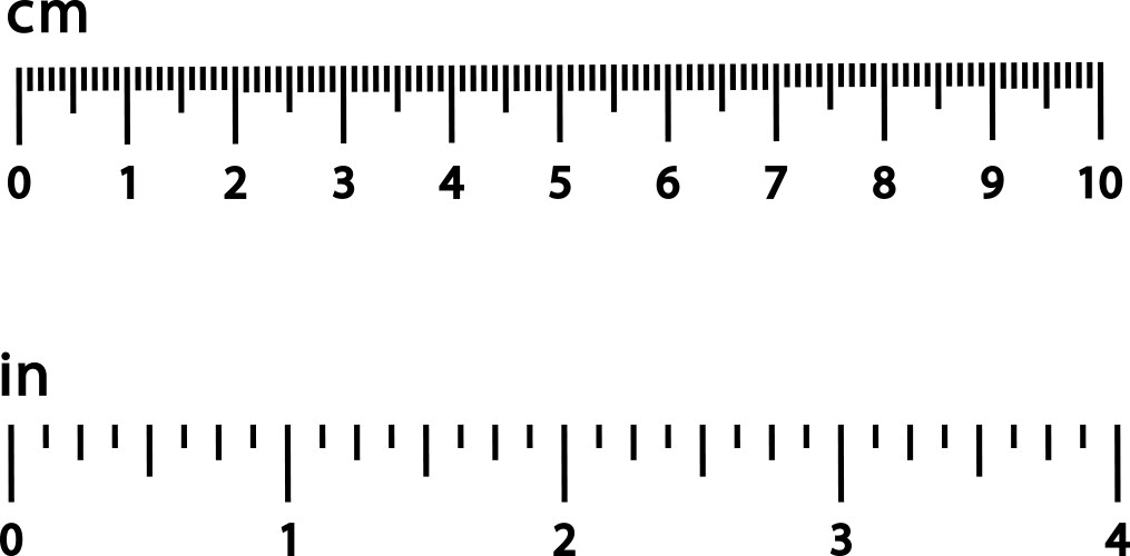 Inch rulers inches measuring scale indicator Vector Image