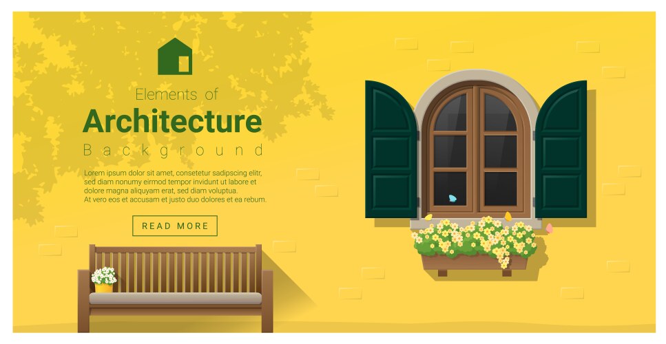 Elements of architecture window background 18 Vector Image