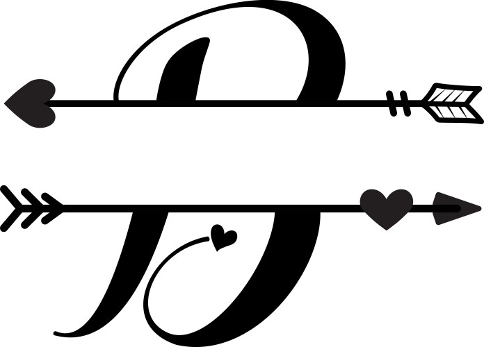 Split Letter Monogram Vector Images (over 3,000)