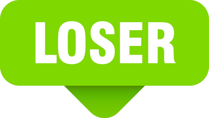 Loser sticker sign on transparent background Vector Image
