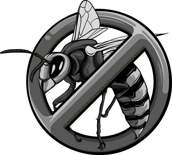 No bee or wasp sign Royalty Free Vector Image - VectorStock