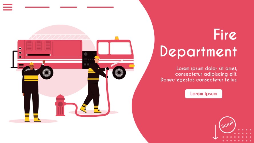 Poster for firefighter department design template Vector Image