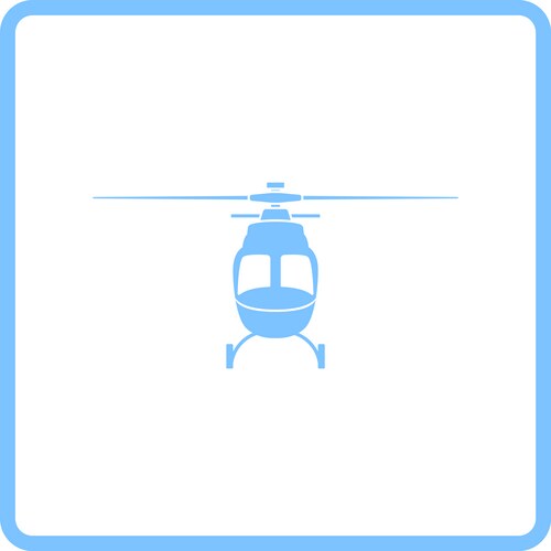 Helicopter icon front view Royalty Free Vector Image