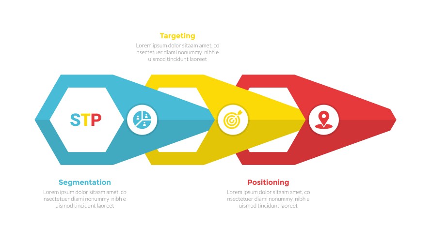 Stp marketing analysis infographics template Vector Image