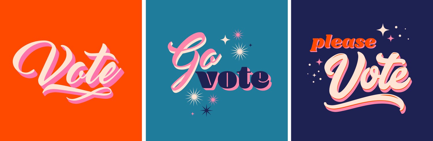 Modern floral election campaign concept design Vector Image