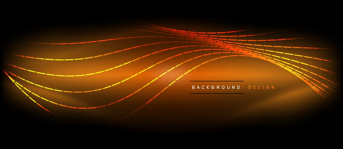 Neon wave lines with blend effect Royalty Free Vector Image