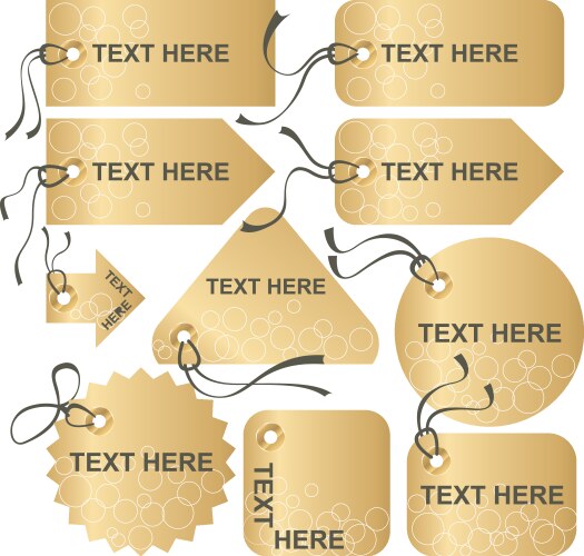 Realistic tags in vintage style Royalty Free Vector Image