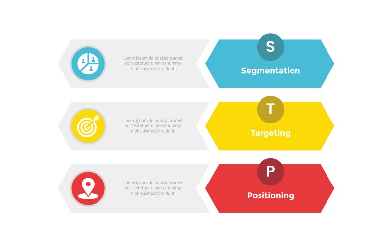Stp marketing analysis infographics template Vector Image