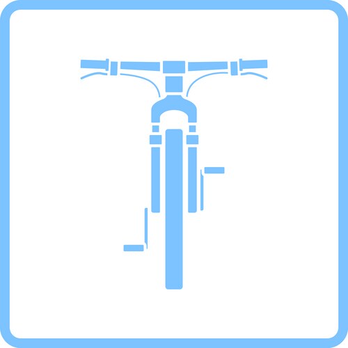 Bike icon front view Royalty Free Vector Image