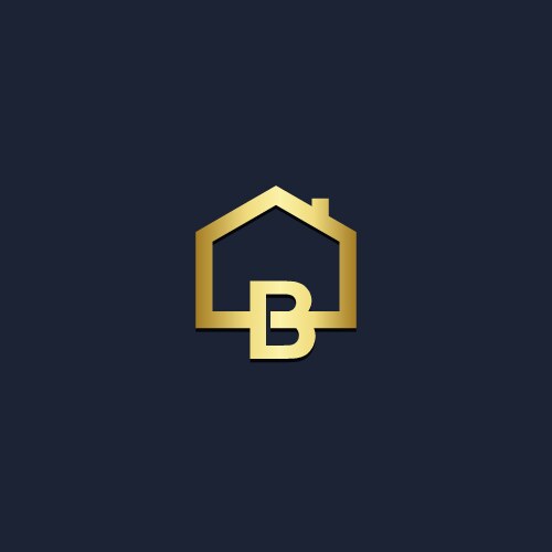 Letter bb home logo design Royalty Free Vector Image
