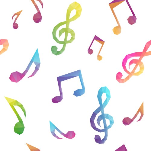 Colorful music note pattern Royalty Free Vector Image