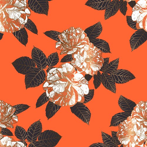 Seamless luxury half drop pattern with white Vector Image