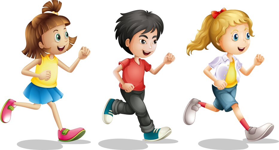 A kid running Royalty Free Vector Image - VectorStock