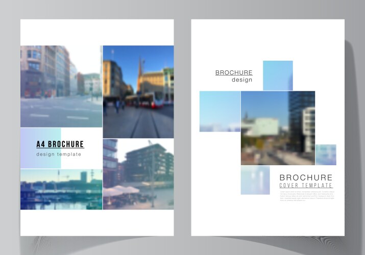 Layout a4 format cover mockups templates Vector Image