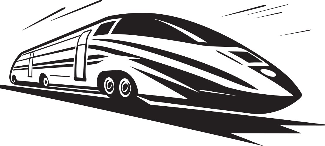 Rapid ripple iconic design for high speed train Vector Image