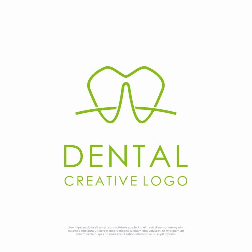 Smile dental logo template Royalty Free Vector Image