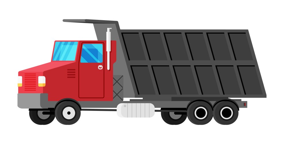 Large empty truck tractor trail Royalty Free Vector Image