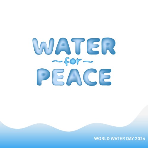 Design for world water day with peace Royalty Free Vector