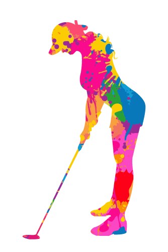 Female Golfer Vector Images (over 1,200)