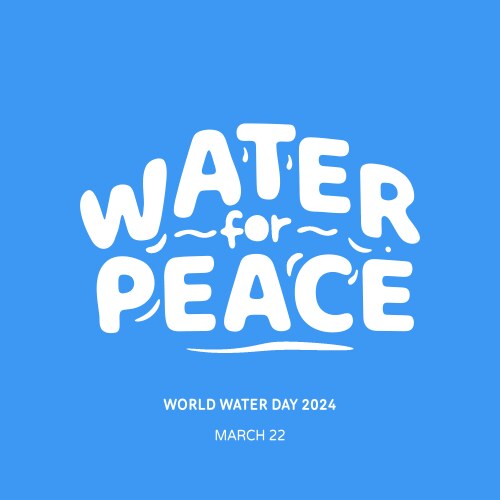 Design for world water day with peace Royalty Free Vector