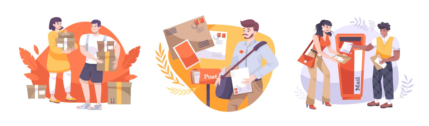 Receiving letter marketing post mail service Vector Image
