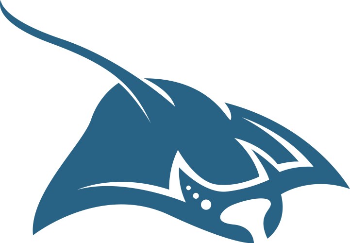 Stingray icon logo design Royalty Free Vector Image