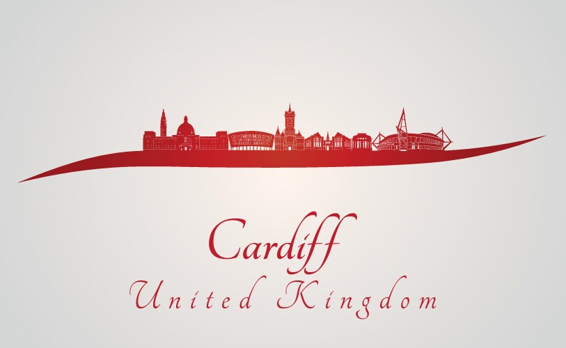 Cardiff skyline pop Royalty Free Vector Image - VectorStock