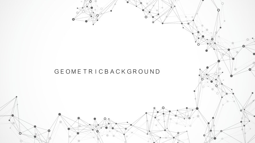 Digits abstract background with connected line Vector Image