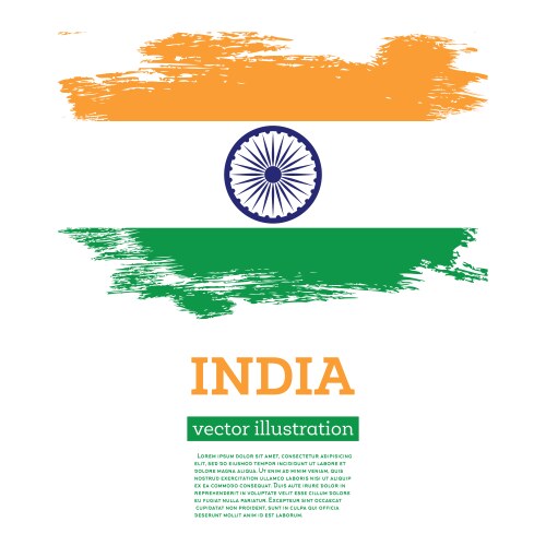 Indian scratched flag Royalty Free Vector Image