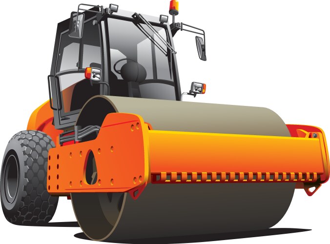 Road compactor icon cartoon construction machine Vector Image