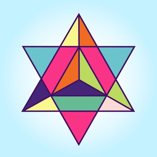 Star tetrahedron design Royalty Free Vector Image
