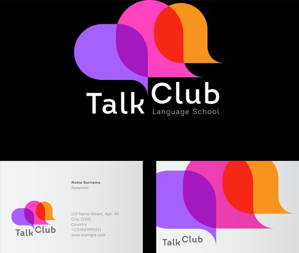 Logo 481 french language class Royalty Free Vector Image