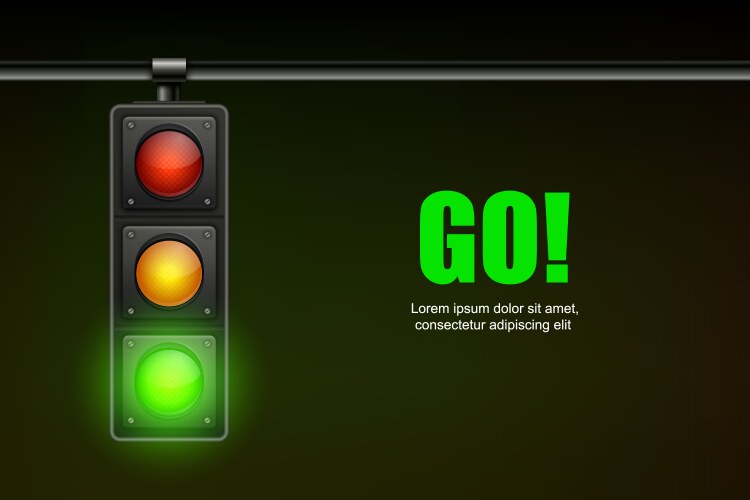 Red traffic light background signal Royalty Free Vector