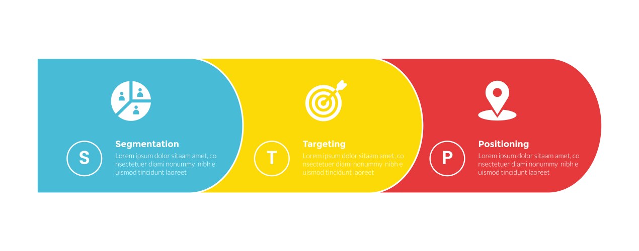 Stp marketing analysis infographics template Vector Image