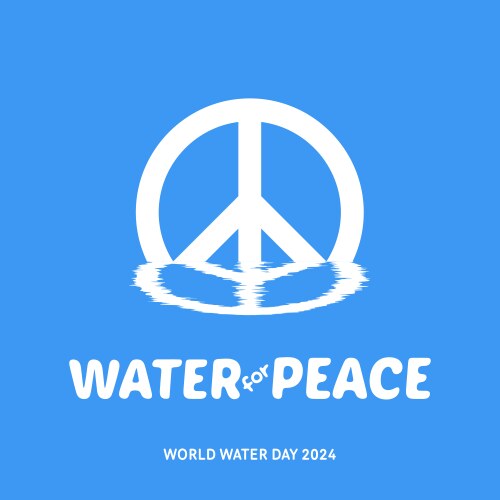 Design for world water day with peace Royalty Free Vector