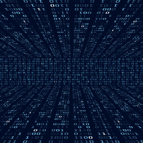 Abstract Technology Binary Code Backgrounddigital Vector Image