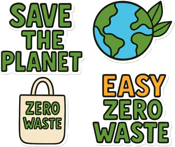 Zero Waste Eco Concept Royalty Free Vector Image