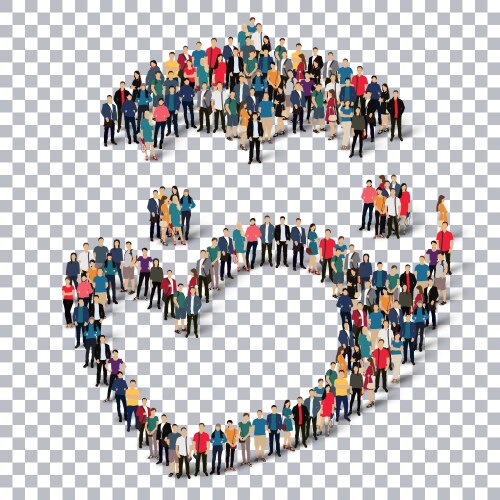 Abstract business symbol people transparency Vector Image