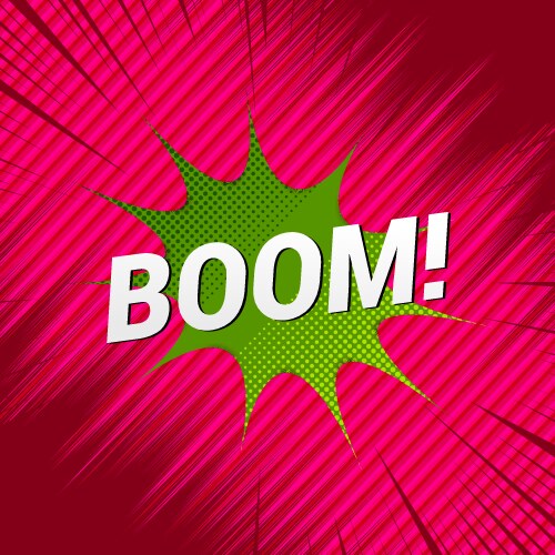 Comic explosive concept Royalty Free Vector Image