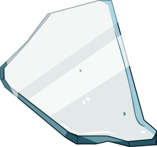 Danger glass broken shard cartoon Royalty Free Vector Image