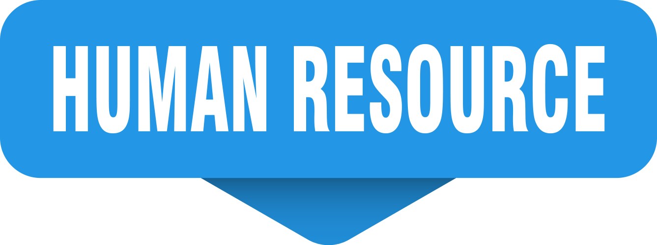 Human resource sticker sign Royalty Free Vector Image