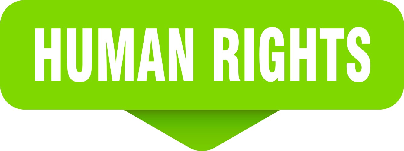 Human rights sticker sign Royalty Free Vector Image