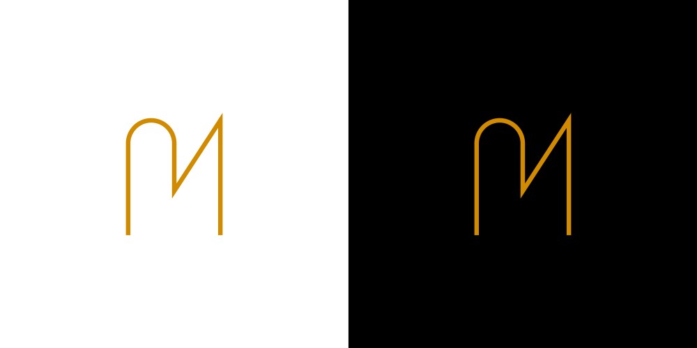 Simple and luxury letter m initials logo design Vector Image