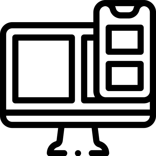 Agile icon thin linear style design isolated Vector Image